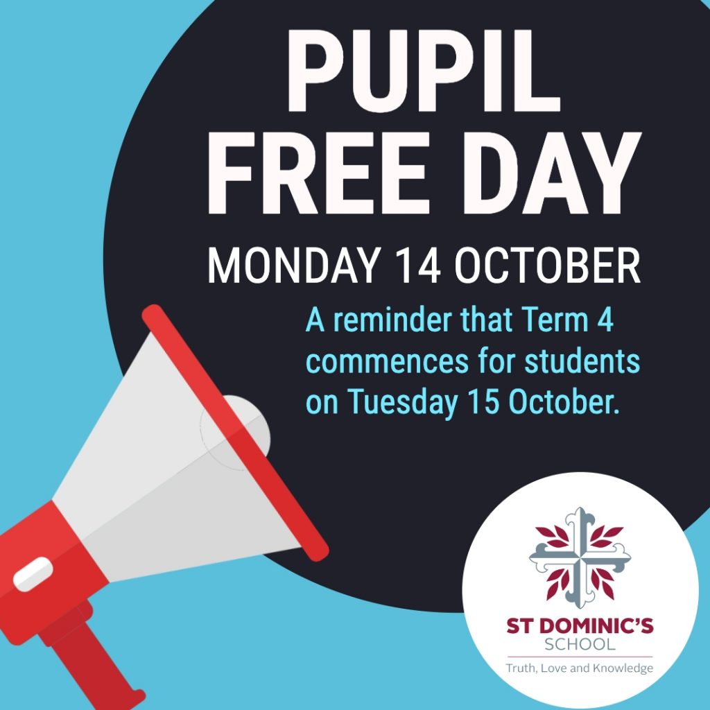 Pupil Free Day Reminder – St Dominics