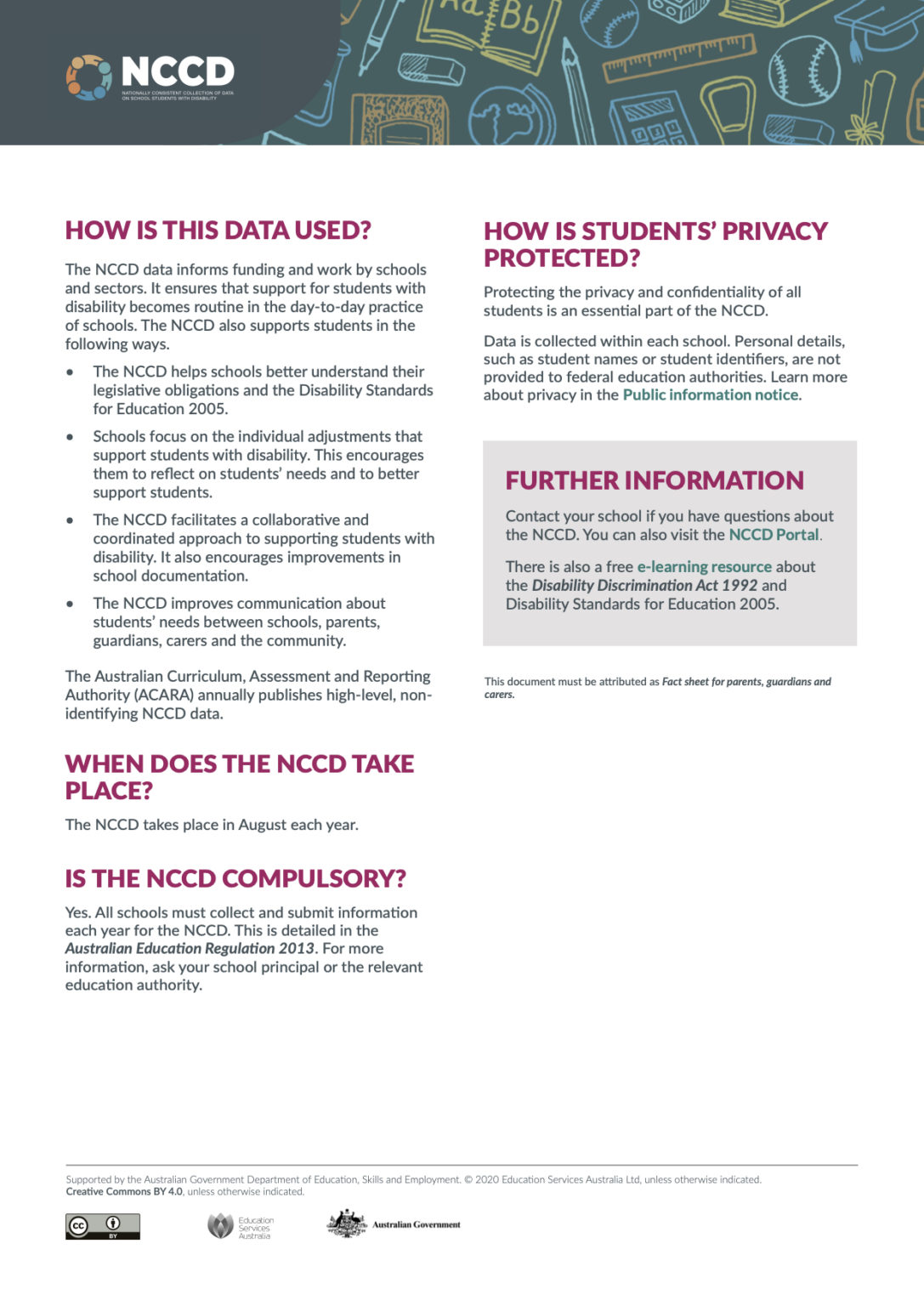 National Consistent Collection of Data on School Students with ...