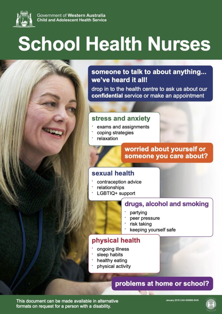 School Health Nurse Information for Upper Primary Families – St Dominics