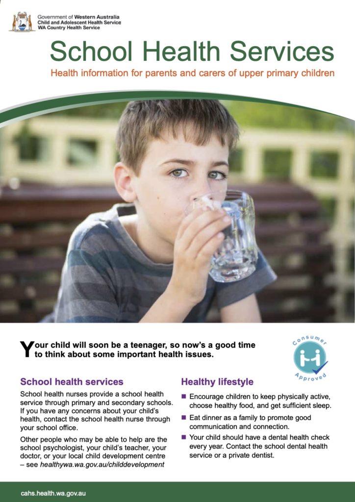 School Health Nurse Information for Upper Primary Families – St Dominics